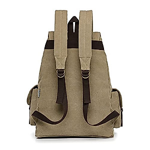 Fashion Men's and Women's Backpack Casual Canvas Drawstring School Bag School Bag Backpack Rucksack Unisex, Black