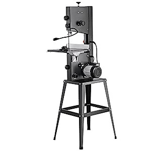 VEVOR Benchtop Band Saw, 10-Inch, Dual-Speed (560 & 1100 RPM), 370W 1/2HP Motor, Includes Metal Stand, Work Light, Fence, and Miter Gauge for Wood, Aluminum, Plastic Crafting