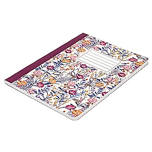 Pukka Pad, Composition Notebooks - 3 Pack of Journals Featuring 140 Pages of College Ruled 80GSM Paper with Sturdy Cover Stock - 9.75 x 7.5in - Bloom