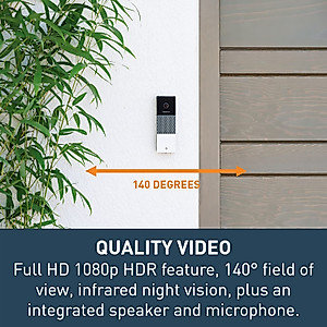 Netatmo Smart Video Doorbell | 2 Way Audio | High-Definition Camera with 1080P | Person Detection | Night Vision | Easy Installation | Built in Speaker | Security Without Monthly Fees | Model NDBUS