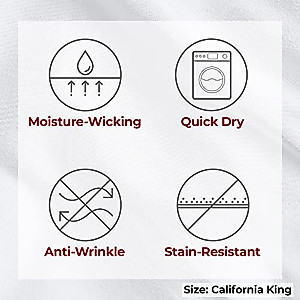 Mellanni California King Sheet Set - 4 Piece Iconic Collection Bedding Sheets & Pillowcases - Extra Soft, Cooling Bed Sheets - Deep Pocket up to 16" - Wrinkle, Fade, Stain Resistant (Cal King, White)