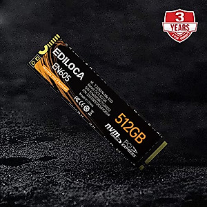 Ediloca EN605 512GB M.2 SSD, NVMe1.3 PCIe Gen3 x4 SSD Internal Hard Drive, M.2 2280 - Read/Write Speed up to 2150/1600 MB/s - Internal SSD Compatible with Laptop & PC Desktop