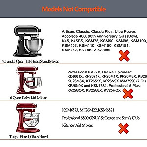 5QT Flex Edge Beater for KitchenAid Bowl-Lift Stand Mixer,5 Quart Flat Beater Paddle Replacement Asseccories Attachments with Flexible Silicone Edge Bowl Scraper