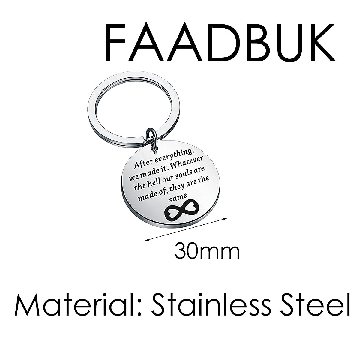 FAADBUK After Movie Inspired Gift Hardin Scott Quote Hardin & Tessa Gift (After Keychain)