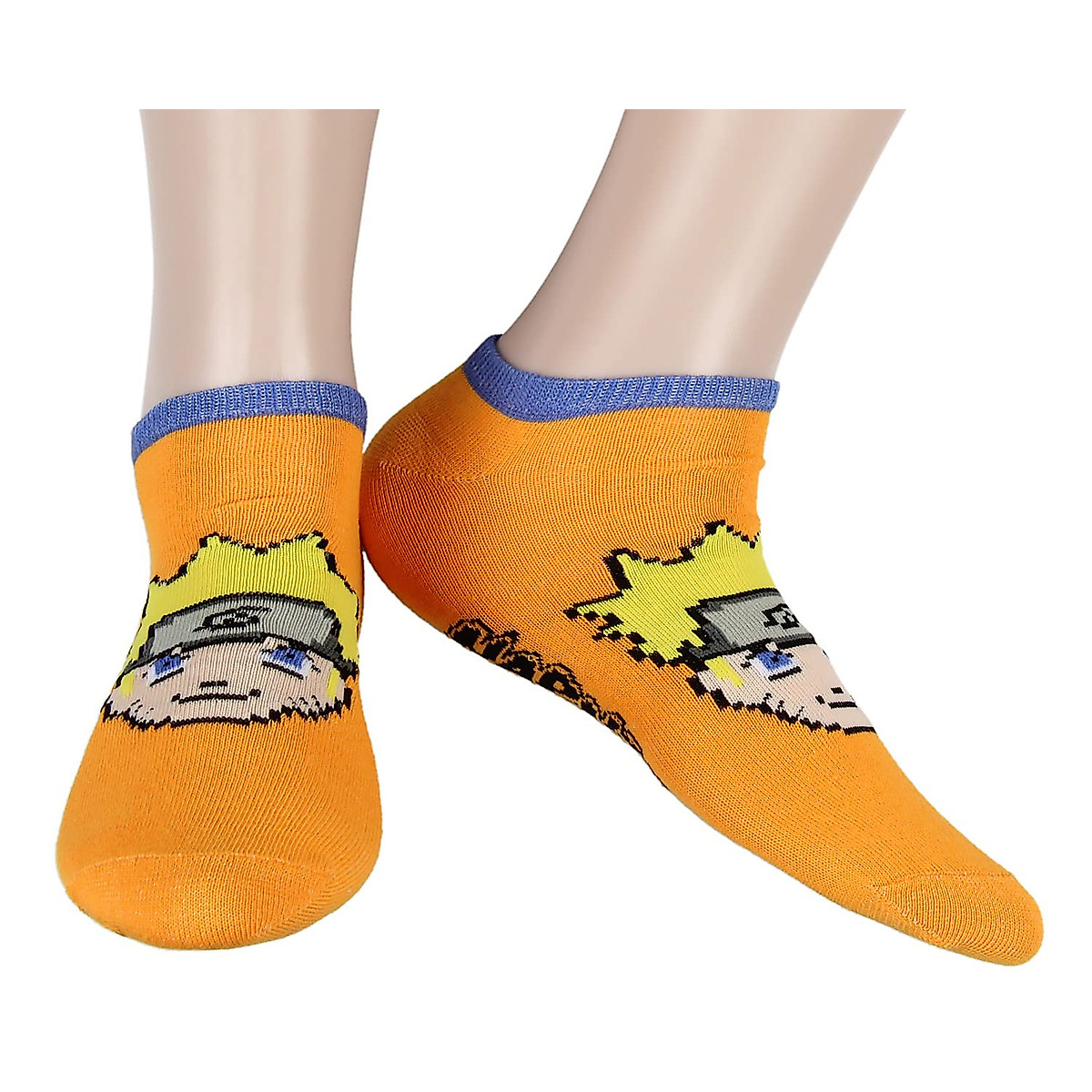 Bioworld Naruto Ninja Anime Adventures 5 Pair Mix and Match No Show Ankle Socks
