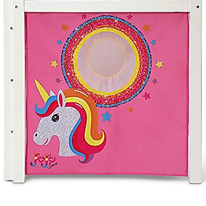 JoJo Siwa Loft Bed Tent - Curtain Set for Low Twin Loft Bed (Bed Sold Separately) by Delta Children