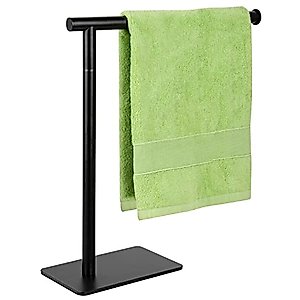 Hand Towel Holder Stand, DECLUTTR Stainless Steel Towel Rack for Bathroom Countertop, Black Free Standing Hand Towel Rack