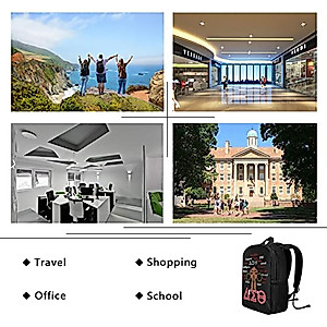 OIPMKNVU 3D Printed Backpack, Multi-Function Travel Laptop Backpack, Business Daypack Bag, Adjustable Shoulder Strap Bookbag 17"