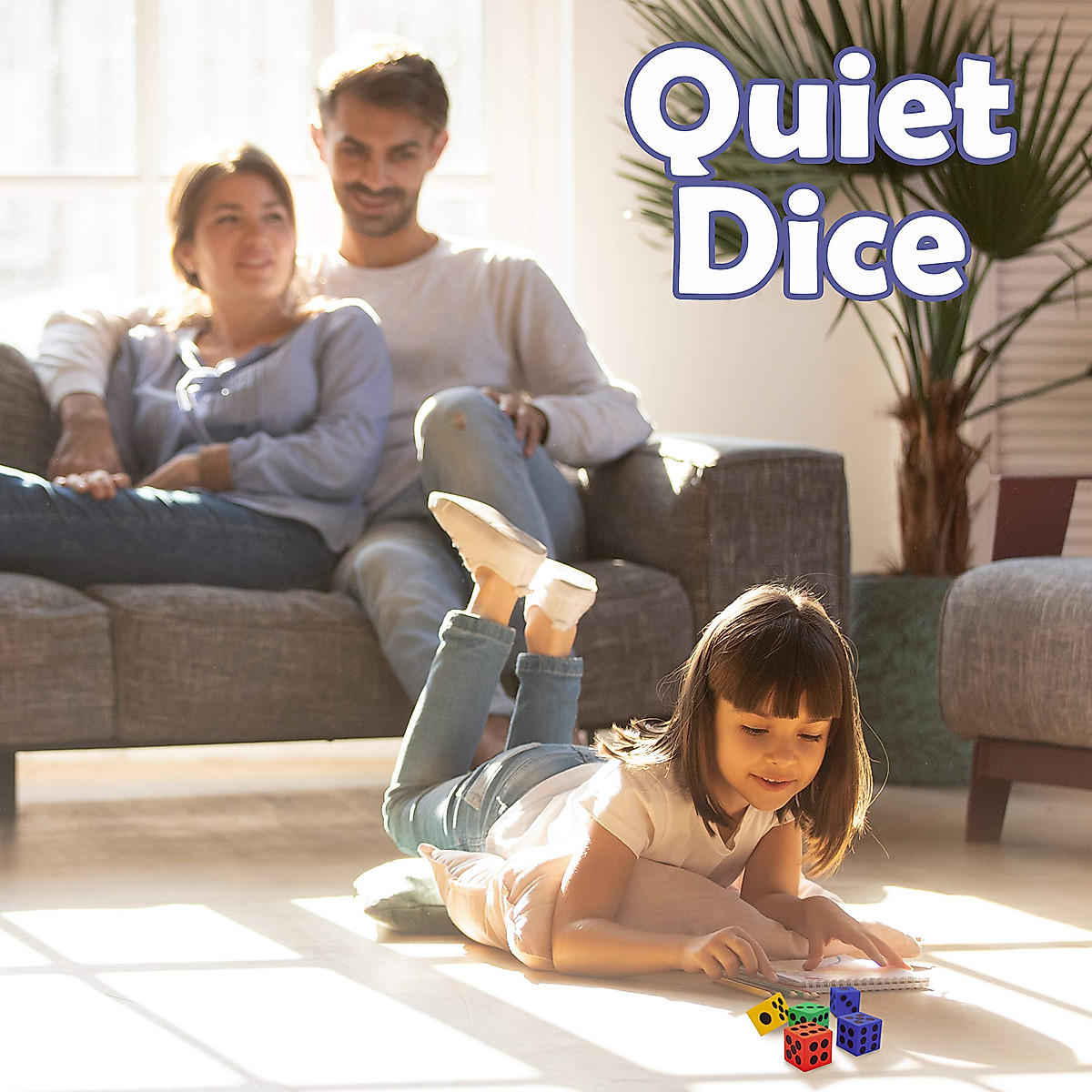 50 Pk Foam Dice, Large Foam Dice for Classroom, Quiet Soft Dice for Children Students Teachers