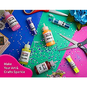 Glitter Glue (Value Pack - 24 Colors) | Washable Glittery Art Glue | Essential Slime Supplies for Slime Making and Arts & Crafts Projects | Non-Toxic & Safe for Kids
