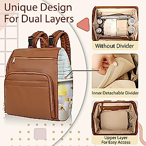 Omanmoli Diaper Bag Backpack Leather Diaper Bag Backpack Baby Bag Diaper Bag Organizer