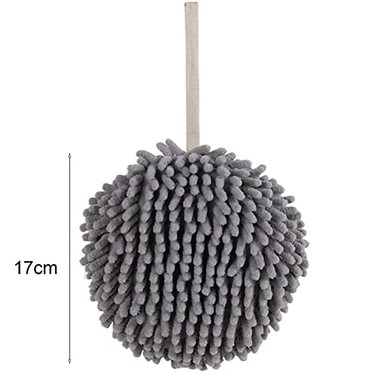 Bluelans Hand Towels for Bathroom, Kitchen Hand Towels with Hanging Loop, Soft Absorbent Chenille Hand Towels Quick Dry Hanging Hand Towels Bathroom Hand Towels for Home Hotel White