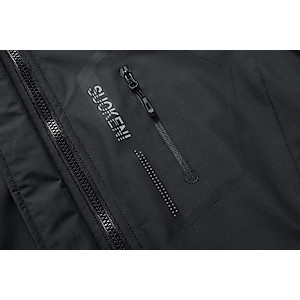 SUOKENI Women's Waterproof Warm Winter Snow Coat Hooded Raincoat Ski Snowboarding Jacket