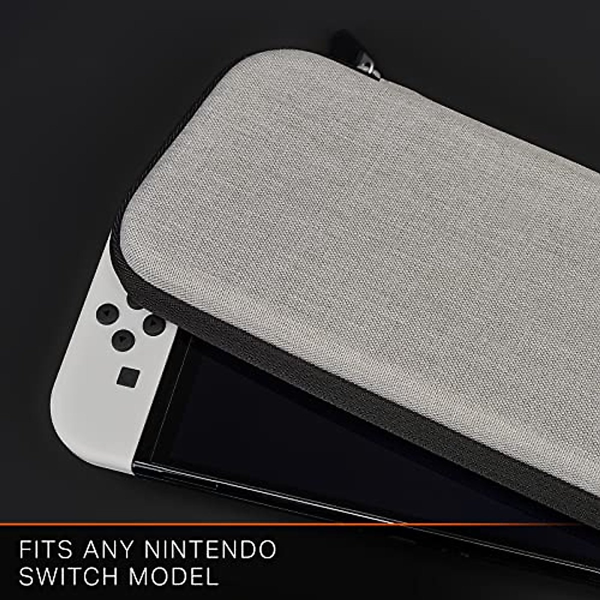 PowerA Slim Case for Nintendo Switch - OLED Model, Nintendo Switch or Nintendo Switch Lite - Grey, Protective Case, Gaming Case, Console Case, Accessories, Storage, Officially licensed