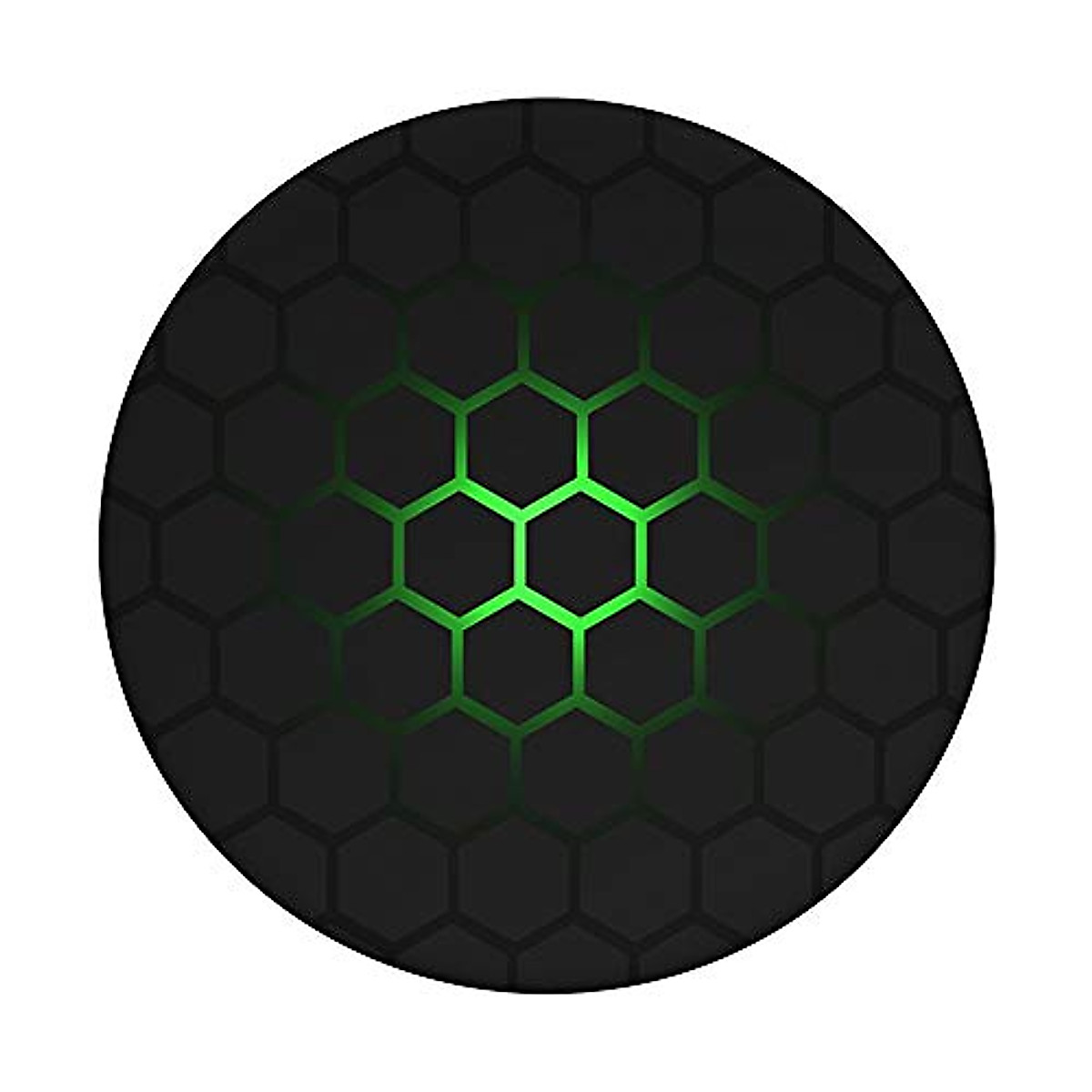 Cell Phone Button Pop Out Holder Plain Matte Black and Green PopSockets PopGrip: Swappable Grip for Phones & Tablets