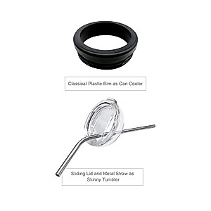 PYD Life Sublimation Blanks Tumbler Skinny Slim 12 OZ Straight Stainless Steel Can Cooler Insulater with 2 Lids and Metal Straw Sublimation Mugs Cups 4 Pack