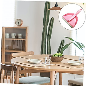 Outanaya 2pcs Mini Broom Dustpan Set Mini Brush Mini Dust Pan Recorder Bags Small Dustpan Brush Mini Dust Broom Household Brooms Cleaning Tools Bed Broom Keyboard Cleaning Tool Plastic