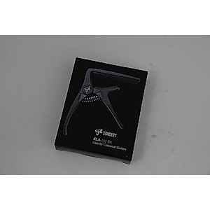Sondery Capo for Classical Guitars, Ultra Light Clamp for Nylon Strings Straight Fingerboard Guitars, Equipped with Steel Spring Trigger (black)