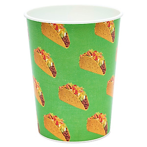 American Greetings Taco Party Supplies, 16 oz. Reusable Plastic Cups (8-Count)