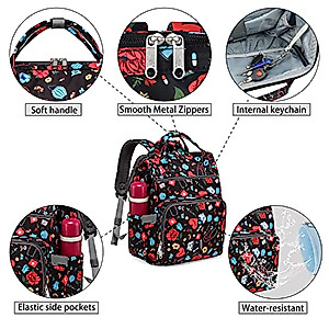 Gatycallaty Nurse Backpack Nursing Bags for Nurses Work Medical Home Health Travel Clinical Bag Nursing Essentials Supplies College Laptop Compartment Pockets Graduation Appreciation CNA