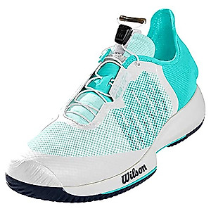 Wilson Women's Tennis Shoe, White Aruba Blue Outer Space, 7.5