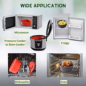 Reusable Silicone Air Fryer Basket – Sturdy Air Fryer Accessory, BPA-Free Silicone Basket Liner (Grey, 7.5")