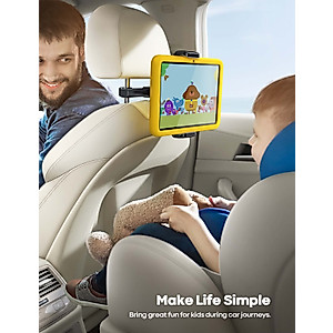 Lamicall Car Tablet Mount, Headrest Tablet Holder - Car Back Seat Travel Tablet Stand for Kids, Compatible with iPad Pro Air Mini, Galaxy Tab, Fire HD, 4.7-13" Cell Phone, Tablets and Devices