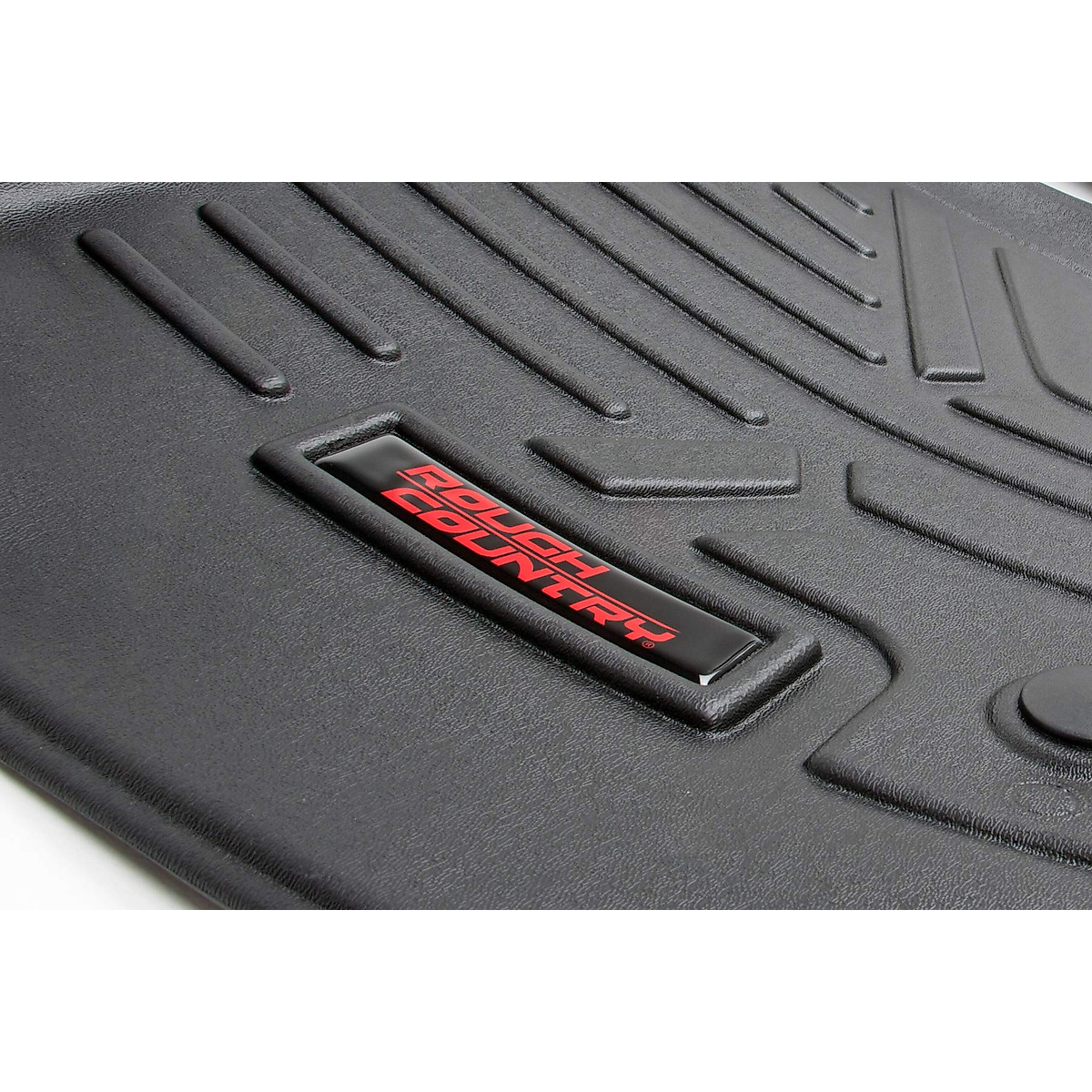 Rough Country All Weather Floor Mats Set for Chevy/GMC 1500/2500HD (2014-2018) - Custom Fit Rubber Floor Mats, Rubber Truck Mats, Durable, Waterproof Truck Floor Mats