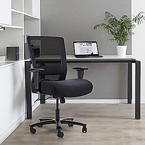 CLATINA Big and Tall Executive Chair Ergonomic with 400lbs High Capacity and Lumbar Support for Home Office Black BIFMA Certification No.5.11 (1)