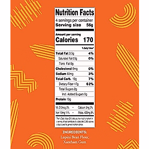 KAIZEN KETO Pasta Ziti - 2 Net Carbs, 19g protein - Gluten-Free, Keto Pasta Made with High Fiber Lupini Flour - 8 ounces (Pack of 3)