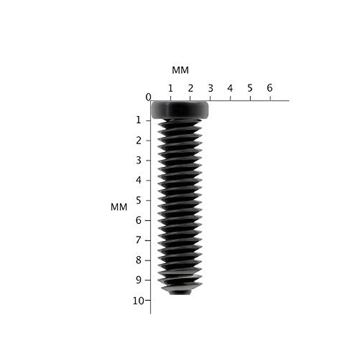 Replacement Laptop Screws M2X9mm Philips Drive Screw M2X9L PM2X9.0-Black-Pack of 50