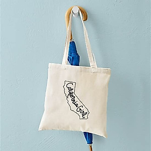 CafePress California Girl Tote Bag Natural Canvas Tote Bag, Reusable Shopping Bag