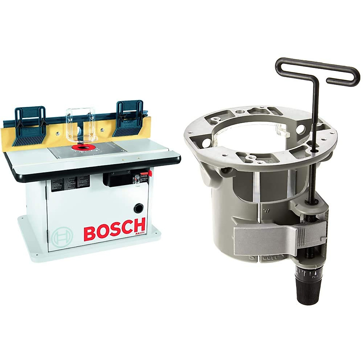BOSCH RA1171 25-1/2 in. Benchtop Router Table Bundle with RA1165 Under-Table Router Base