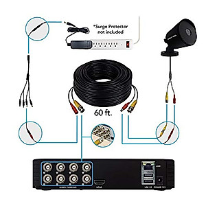 Night Owl CCTV Video Home Security Camera System with 4 Wired 1080p HD Indoor/Outdoor Cameras with Night Vision (Expandable up to a Total of 8 Wired Cameras), and 1 TB Hard Drive