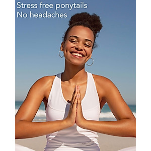 SUPERLUXE 8pcs Clear Spiral Hair Ties - Painlessly keep your hair up with no crease, damage, or tangles transparent ponytail holder hair bands - small coil elastic hair accessory for all hair types