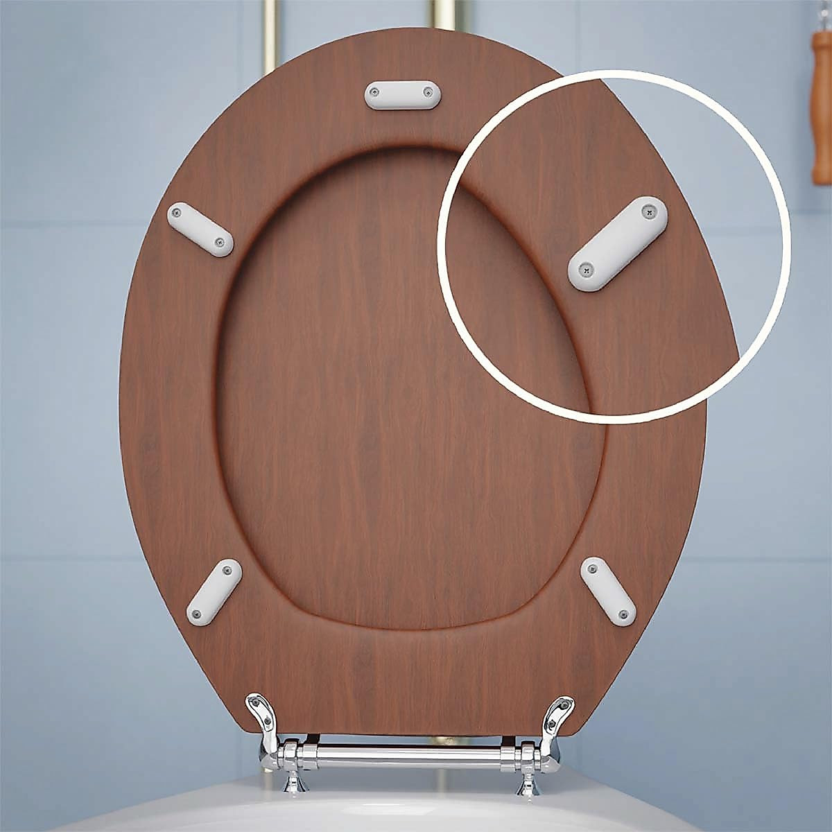 Renovators Supply Manufacturing Toilet Seat Bumper, 7 White Silicone Toilet Seat Bumpers