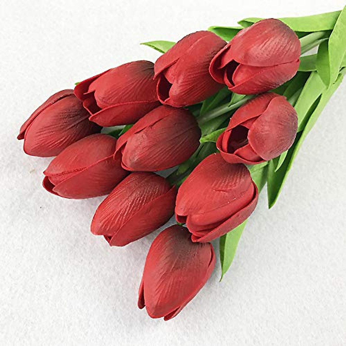 shlutesoy Artificial Flower, 1 Bouquet Artificial Tulip Home Garden Wedding Flower Arrangement Desktop Decor - Light Pink 5pcs