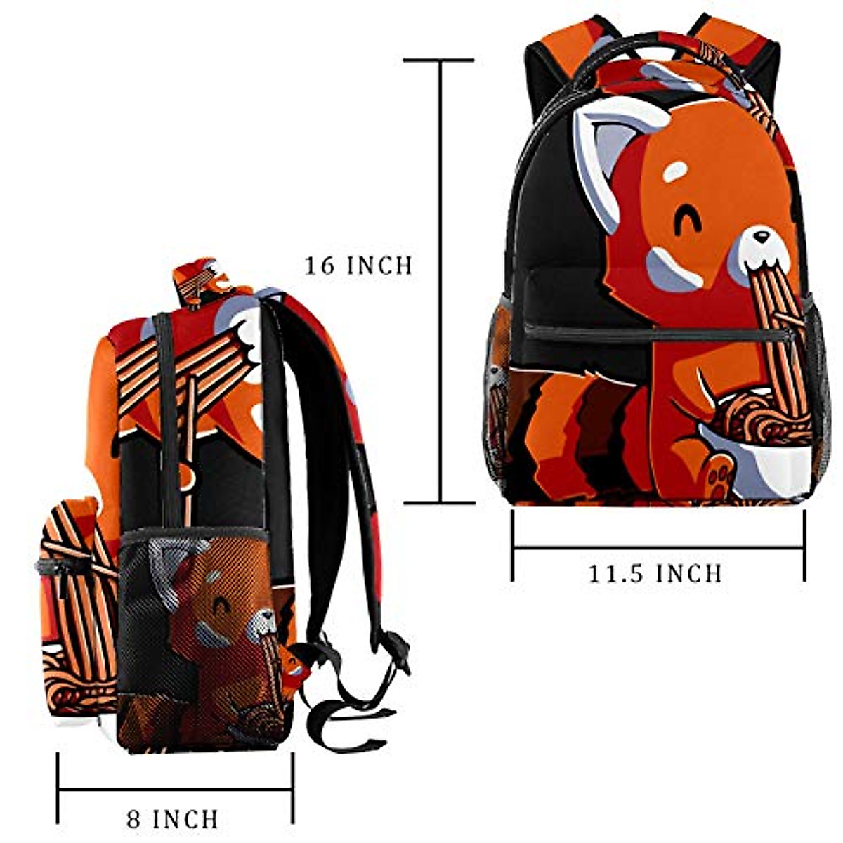 Schoolbag Bookbag Red Panda Backpack for Teen Girls Boys School Bags Fits 14 Inch Laptop Bag