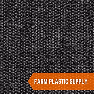 Farm Plastic Supply - Black Shade Cloth - 60% - (26' x 100') - Mesh Fabric for Fence Privacy Screen, Garden Shade, Mesh Fence Screening, Shade Cloth Rolls, Wind Screen