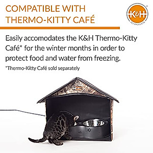 K&H PET PRODUCTS Outdoor Kitty Dining Room Realtree Edge 14 X 20 X 16.5 Inches