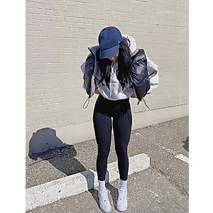 HUYICHEN Women's Leggings - Buttery Soft High Waisted Yoga Pants with Tummy Control for Workout and Fitness Black L/XL