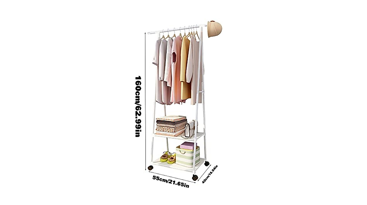 Jecpuo Small Metal Clothes Rack - Organize with Ease