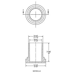 Caplugs 99394555 Plastic Plug for Threaded Connectors. EP-28, PE-LD, to Plug Nominal Thread Size 1-3/4-18", Yellow (Pack of 40)