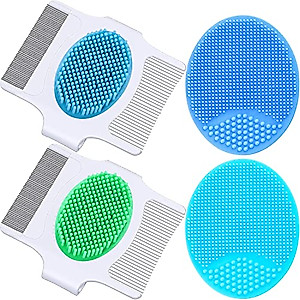 Cradle Cap Brush and Comb, Cradle Cap Brush Safe Baby's Scalp Brush with Soft Rubber Bristles, Help Gently Massage Care Scalp