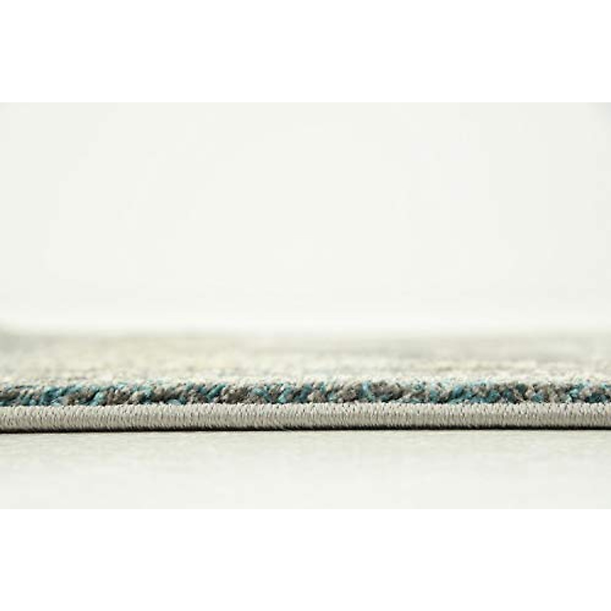 Unique Loom Aurora Collection Over-Dyed, Abstract, Botanical Southwestern, Transitional Area Rug, 2 ft x 3 ft, Gray/Ivory