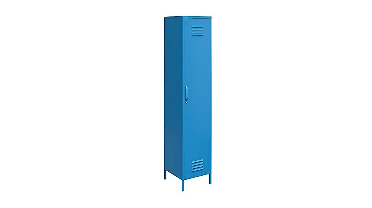 Novogratz Blue Metal Locker Storage - Durable & Stylish Cabinet