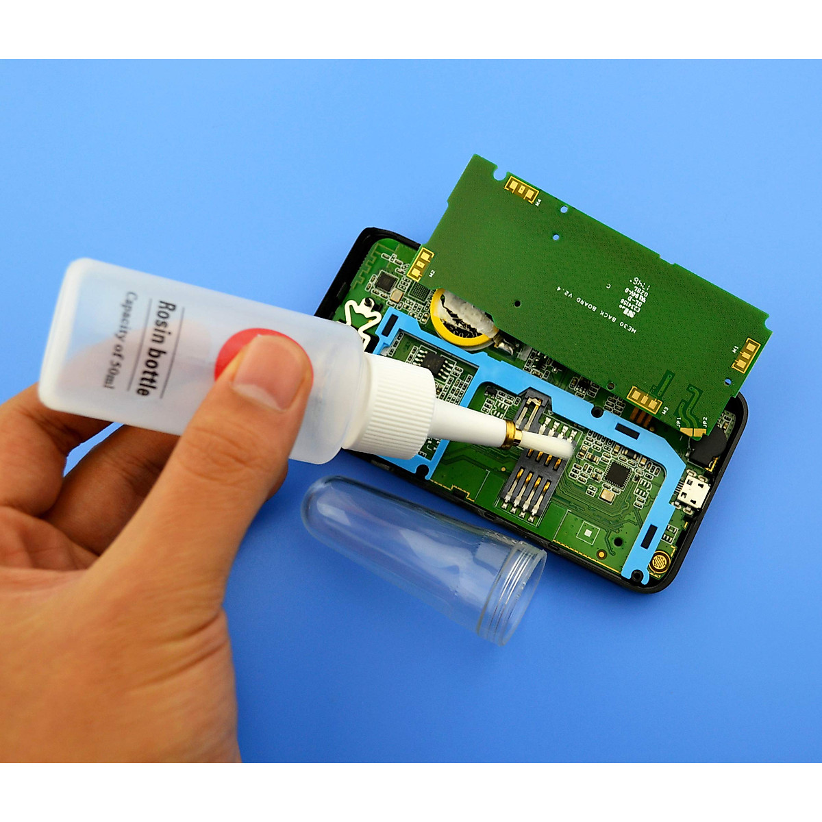 SHAOTONG 6Pcs Squeeze Bottle with 14Pcs Dispensing Needles and 1Pc Dispensing Brush and 12Pcs Cap (30ml+50ml+100ml)