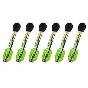 Zing Zoom Rocketz Refills 6 Pack, Soft and Safe Rocket Replacement, Launch up to 150 Feet Zoom Rocketz Launcher, No Batteries Required, for Kids Ages 8 and Up