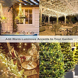 2-Pack Solar String Lights Outdoor, 480 LED Total & 170 Ft Ultra Long Starbright Solar Light with 1200mAh Battery, Solar Tree Lights for Garden Patio Yard Outdoor Christmas Decoration