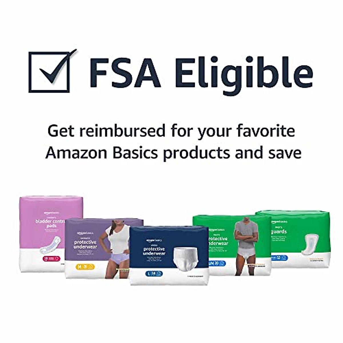 Amazon Basics Ultra Thin Incontinence, Bladder Control & Postpartum Pads for Women, Regular Length, Light Absorbency, 30 count, 1 Pack (Previously Solimo)